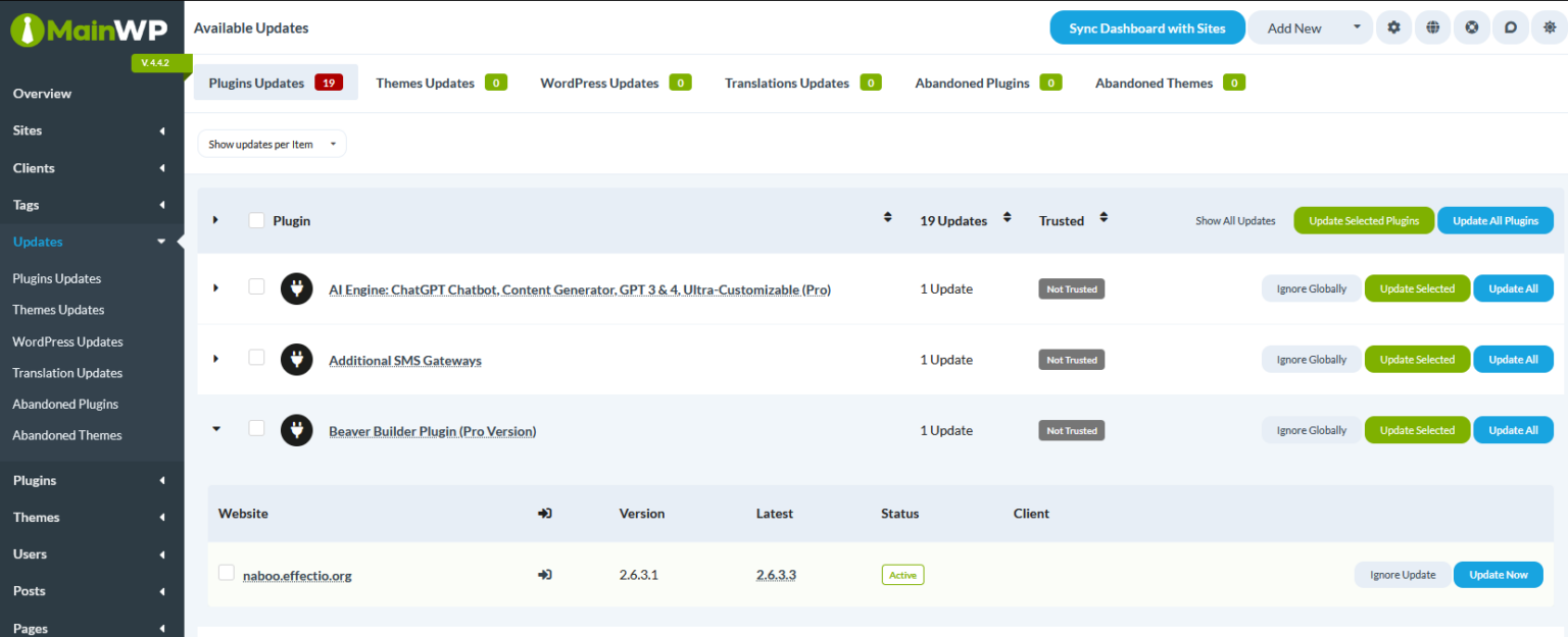 Manage WP - EffectIO